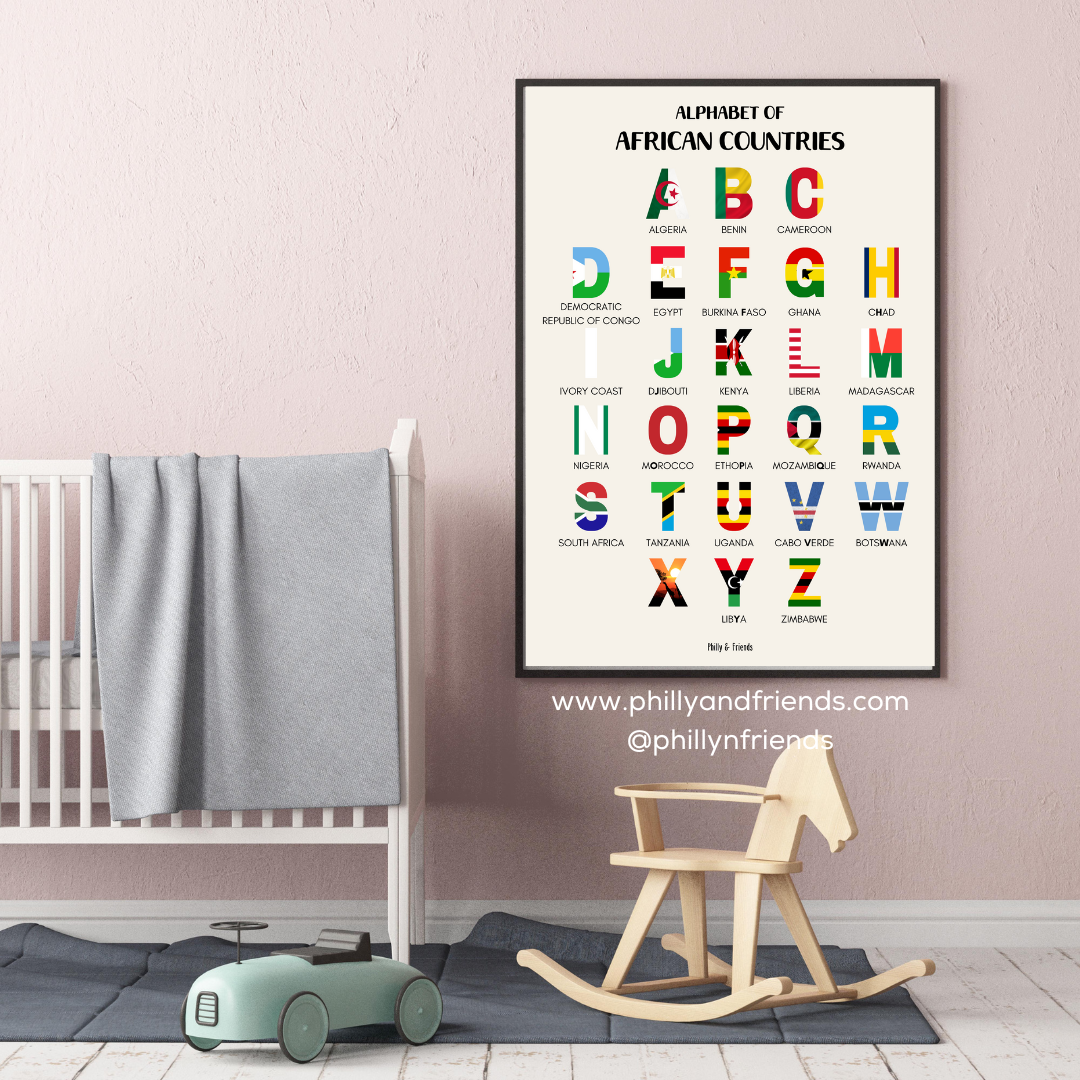 "Discover Africa: Alphabet Poster for Kids | African Flags & Letters ...