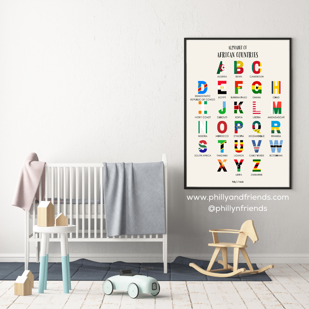 "Discover Africa: Alphabet Poster for Kids | African Flags & Letters ...